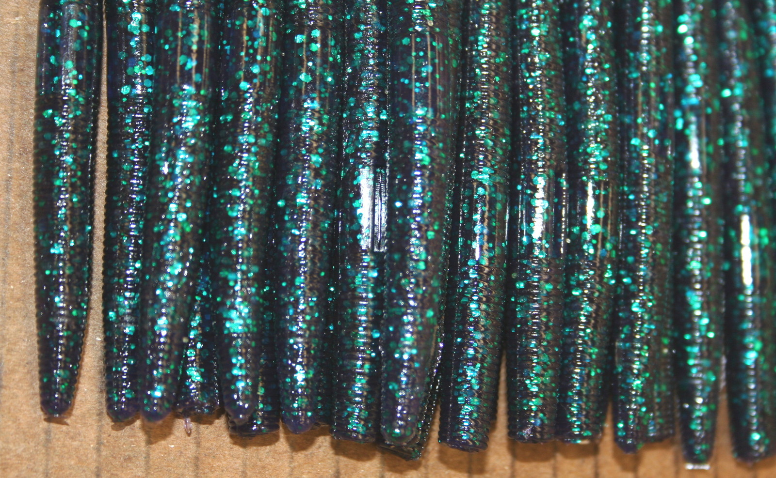 50 pack 3" Stick Senko Style Junebug Bulk Bag Bass Lure Plastic Worm | eBay