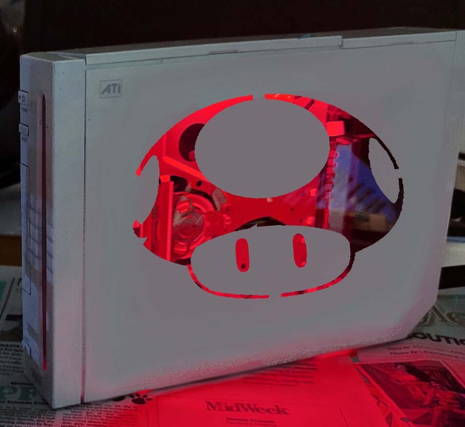 Custom Wii Top shell with RGB LED + Optional Wii console with Hdmi ...