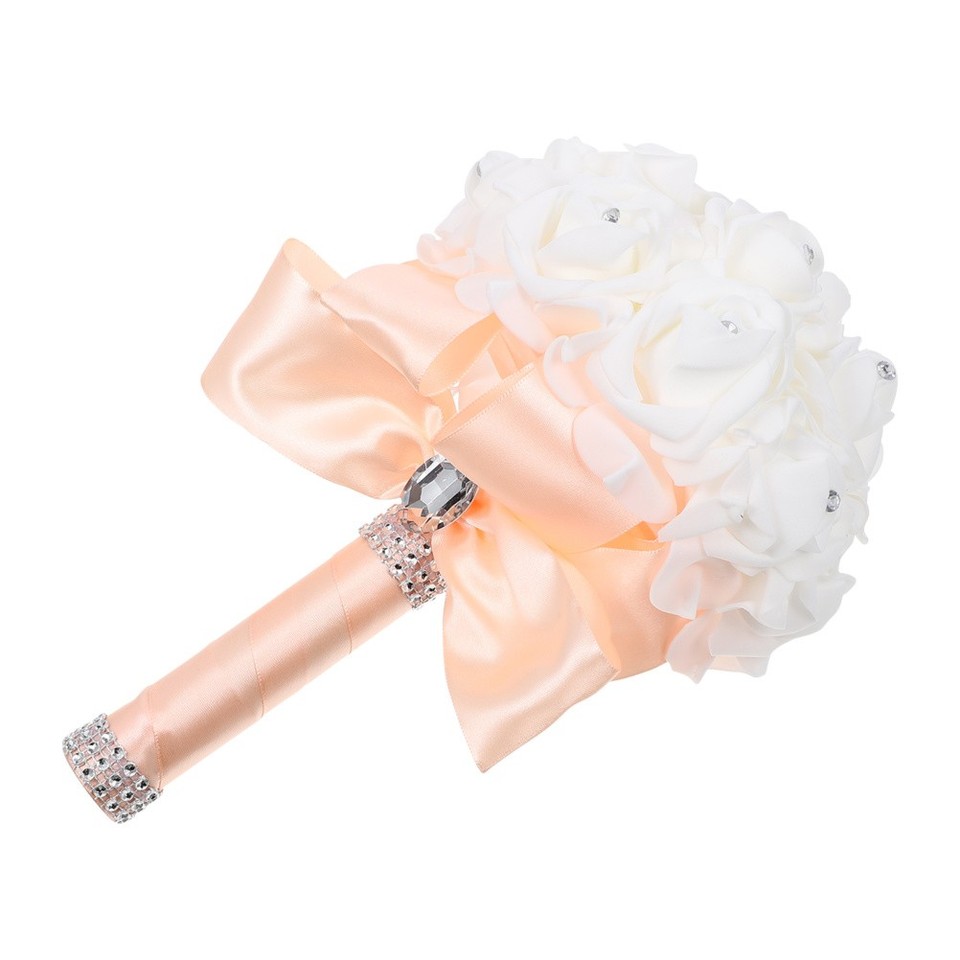 Fake Bridal Bouquet Artificial Wedding Bouquet Bridesmaid Foams Rose ...