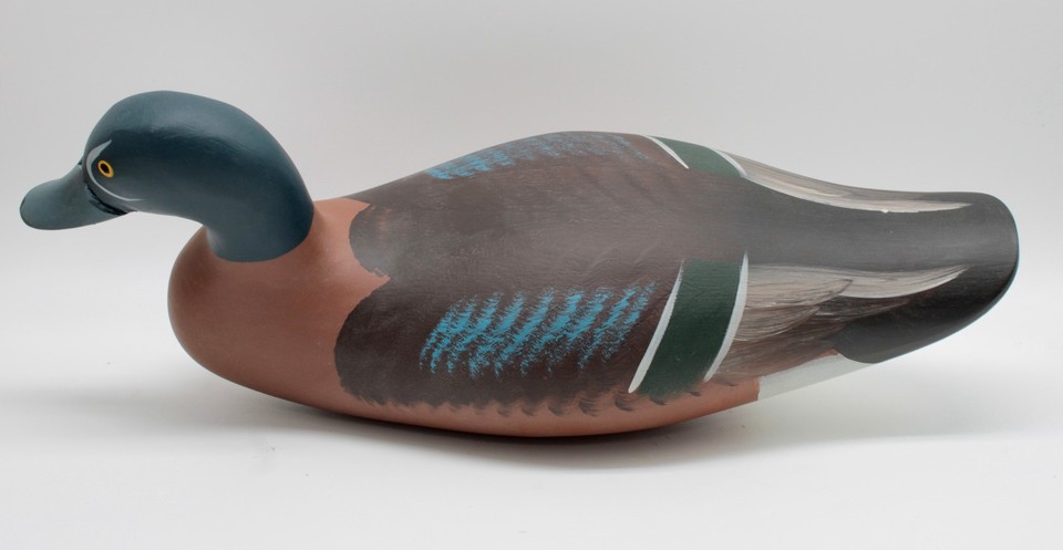 Signed Dave Walker 1998 13" Wooden Duck Decoy - Blue-Winged Teal Drake ...