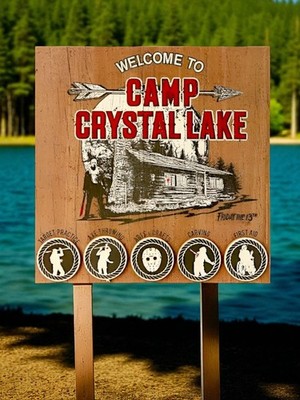 Officially licensed Jason Friday the 13th Camp Crystal Sign | eBay