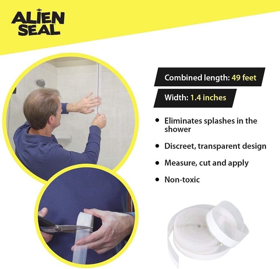 Alien Draft Seal Transparent Silicone Seal Strip Set of 49 Feet Anti ...
