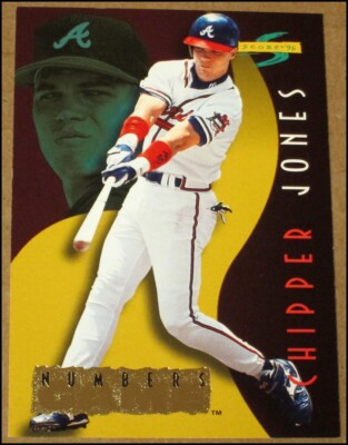 1996 Score Numbers Game Chipper Jones Insert Card #19 Atlanta Braves ...