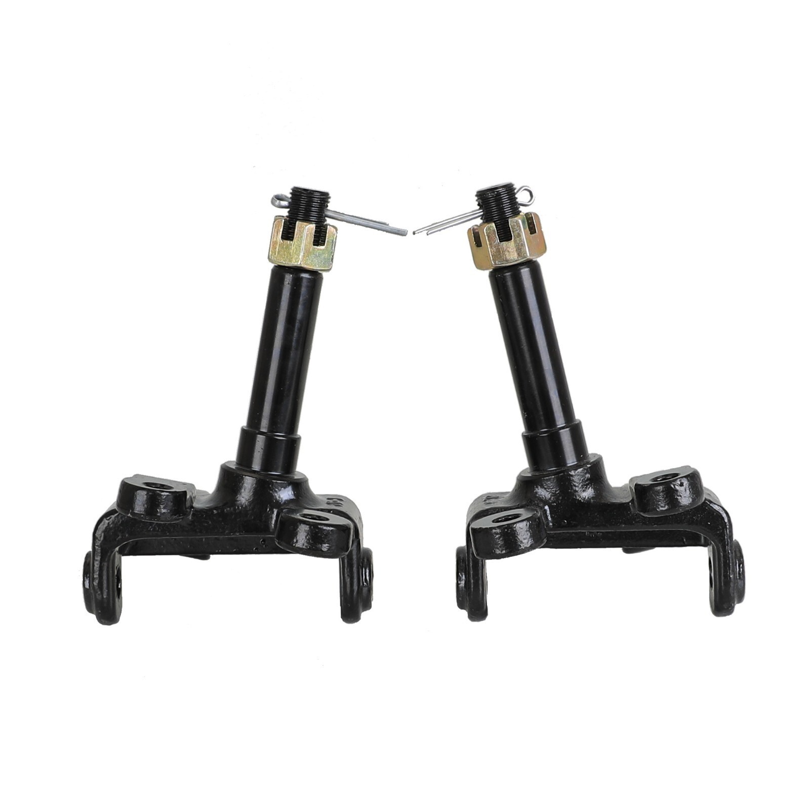Pair Front Steering Knuckle Spindle for 4 Wheeler Go Kart Golf Carts ...