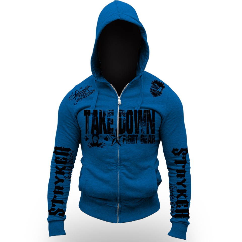 Takedown Fight Gear Skulls bjj Zip Up Hoodie Jumper UFC MMA W | eBay