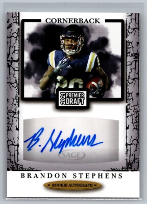 Brandon Stephens 2021 SAGE Premier Draft Autographs BLACK A48 Football ...