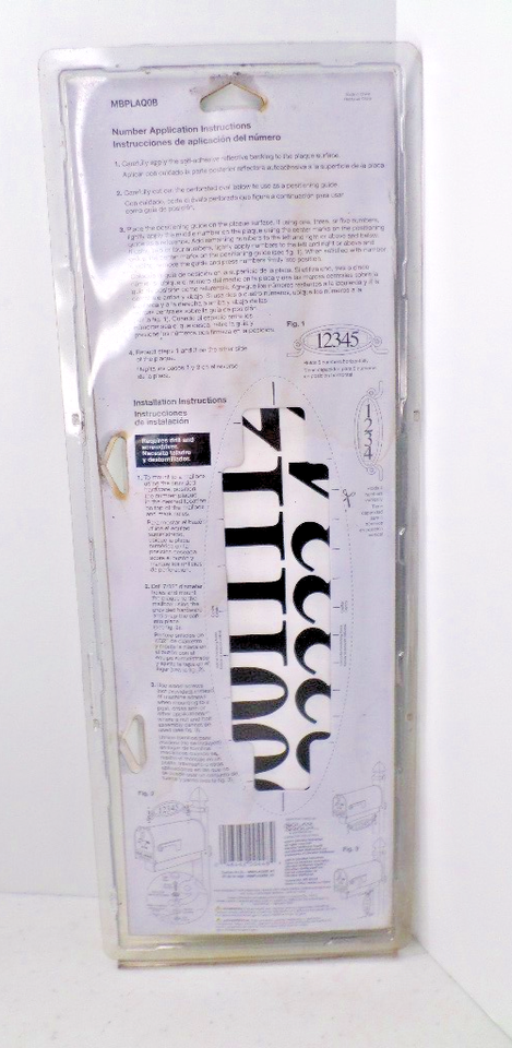 Gibraltar Mailbox Reflective, Plastic, Address Number Plaque, Black ...