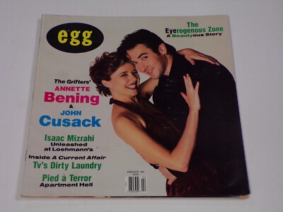 Egg Magazine February 1991 Annette Bening John Cusack Isaac Mizrahi ...