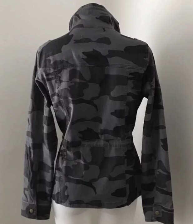 NWTS American Rag Women’s Camouflage-Print Utility Jacket In Gray/Black ...