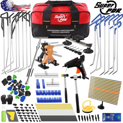 PDR All Set Car Dent Paintless Repair Kits Tools Puller Push Rods ...