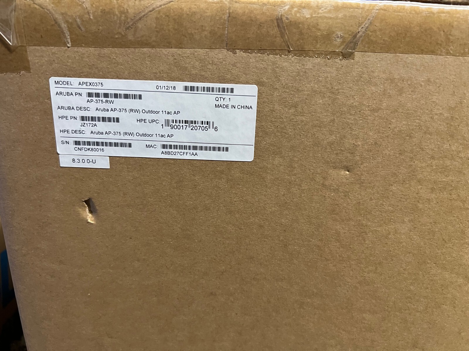 Aruba AP-375-RW 802.11ac Outdoor Wireless Access Point JZ172A *New ...