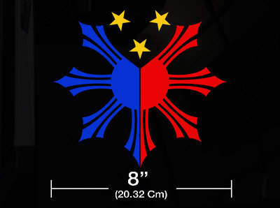Filipino Vinyl Car Decal Sticker 8"(W) w/ Philippine Flag 3colors ...
