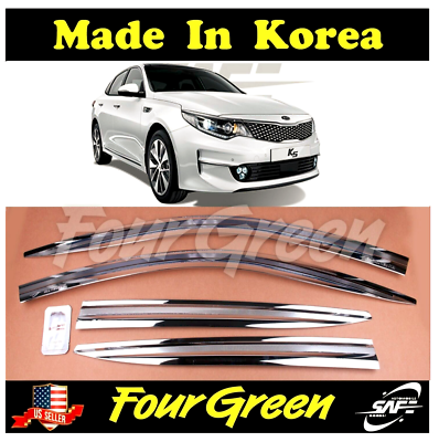 Chrome Window Sun Vent Visor Rain Guards For KIA 2016 -2020 Optima K5 ⭐ ...