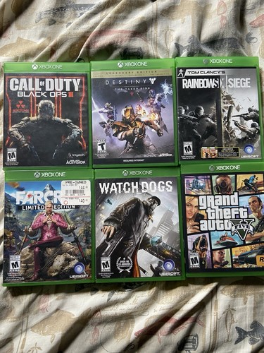 Xbox One 6 Video Game Lot Call Of Duty Grand Theft Auto Far Cry Watch ...