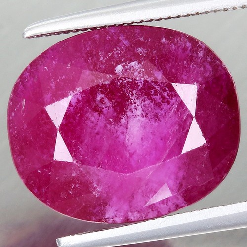 BIG!💥10.13ct 12.5x10.7mm Cushion Natural Top Red Ruby, Africa Gemstone ...