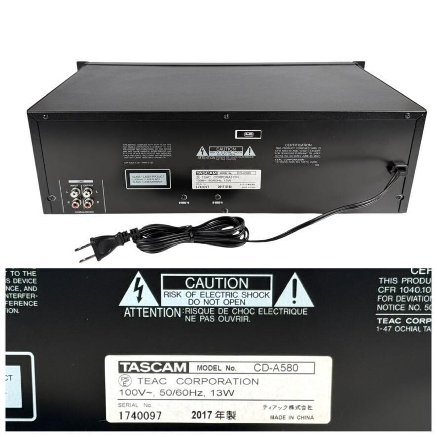 TASCAM CD-A580 Cassette recorder CD player USB memory recorder W/Remote ...