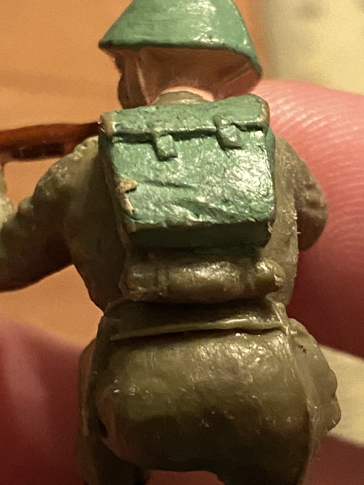 Vintage Crescent Toy soldier w/gun rifle PLASTIC Made in England ~1.5 ...