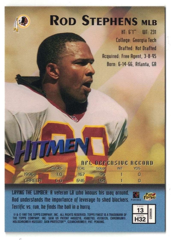 1997 Topps Finest #13 Rod Stephens | eBay
