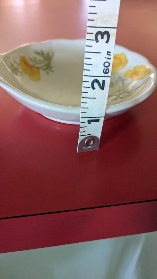 ATSF SANTA FE RR Railroad Syracuse China CALIFORNIA POPPY ONE DESSERT ...