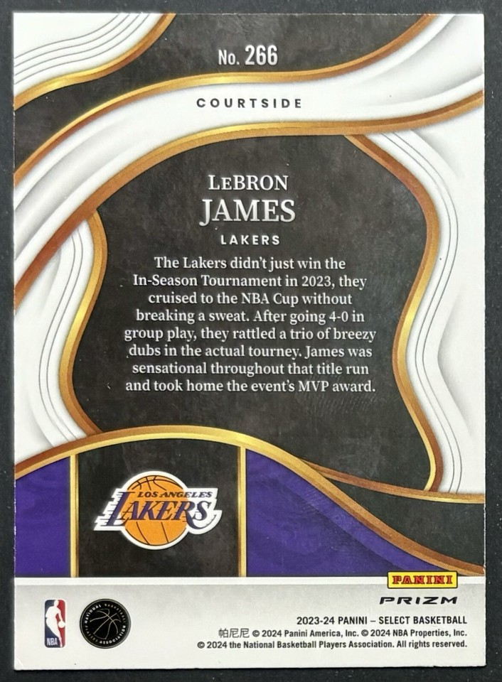 2023-24 Panini Select Lebron James ELEPHANT PRIZM SSP CASE HIT ...