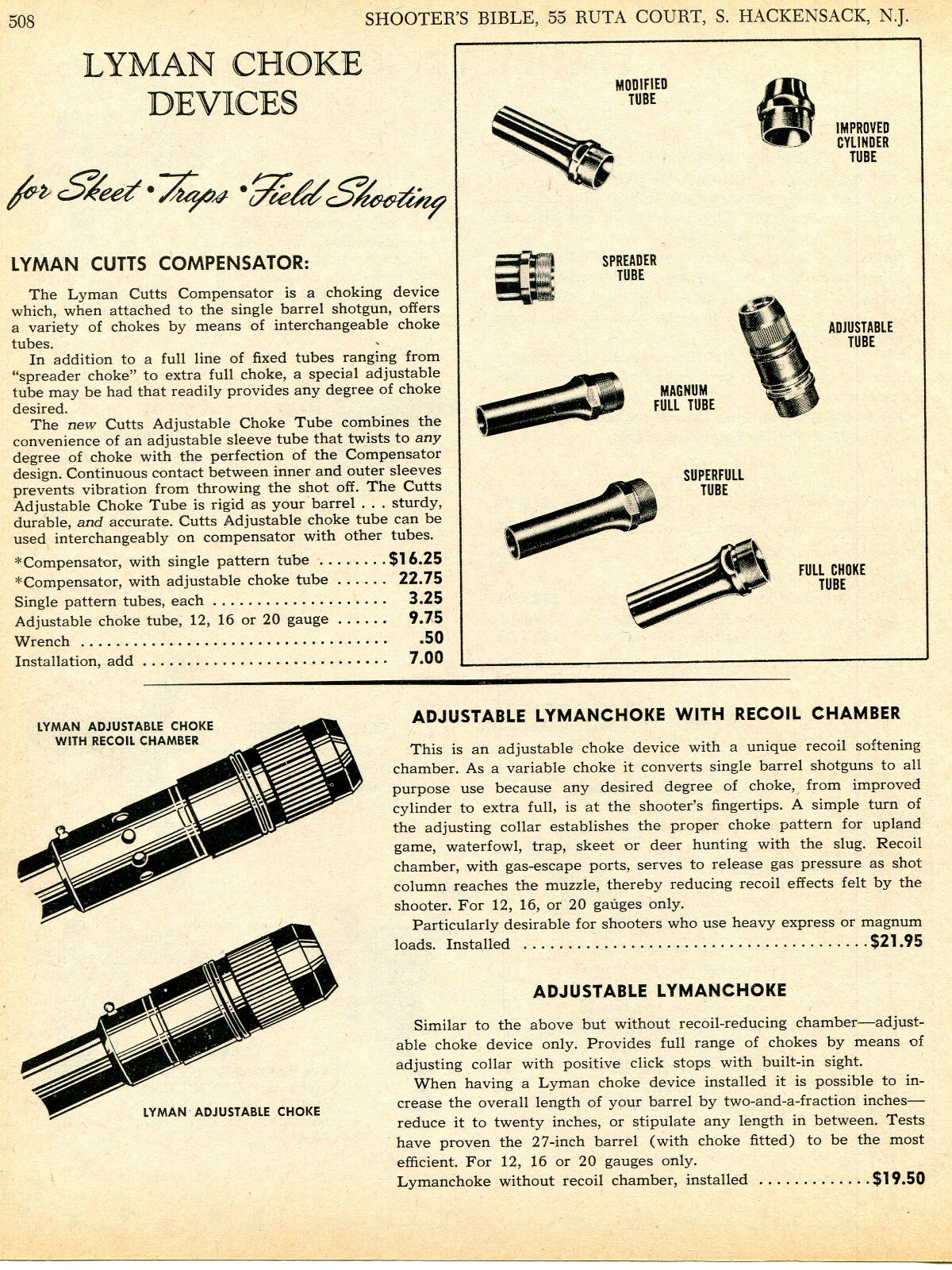 1969 Print Ad of Lyman Cutts Compensator Lymanchoke Shotgun Choke Tube ...