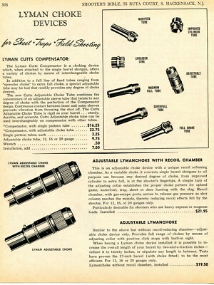 1969 Print Ad of Lyman Cutts Compensator Lymanchoke Shotgun Choke Tube ...