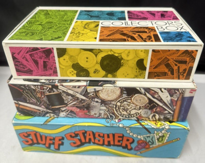 VINTAGE 1970s Pencil Box Stuff Stasher Junk Lebanon Packaging Corp USA ...