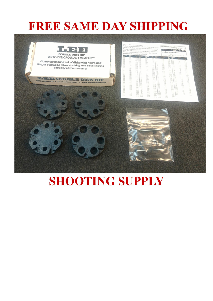 LEE 90195 DOUBLE DISK KIT AUTO DISK POWDER MEASURE FREE SHIPPING 90195 ...
