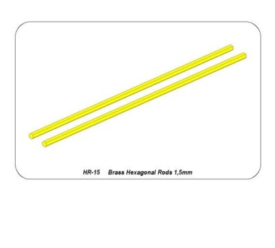 Aber Brass Hexagonal Rods (dia. 1.5mm, length 245mm, 2pcs) | eBay