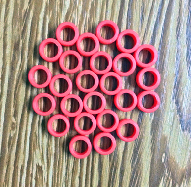 25pcs/Bag Large Type Dental Silicone Instrument Color Code Rings Red | eBay