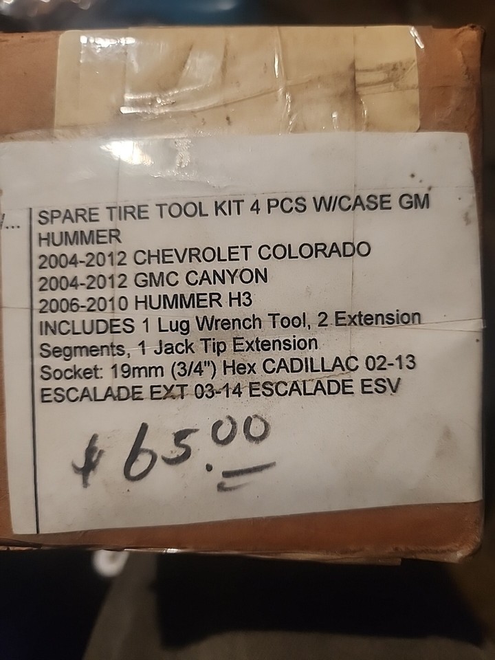 Spare Tire And Jack Tool Kit For 04-12 Canyon Colorado 06-10 Hummer H3 ...