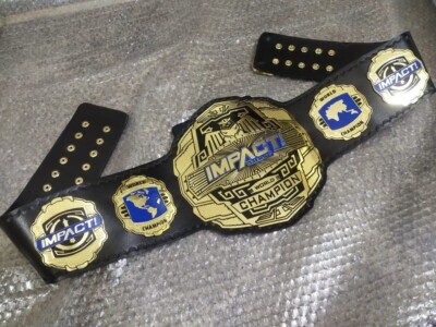 TNA impact world championship Belt Real leather strap adult size | eBay