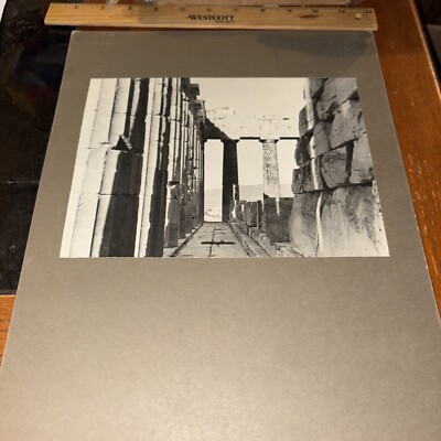 Parthenon Interior Antique Mounted Greek Architecture Photo Ictinus ...