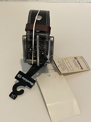 Buckle Brown Faux Leather Iron Cross Belt Unisex. Size 34. | eBay