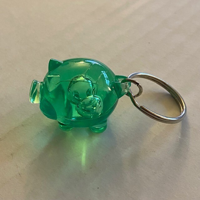 Chaco Credit Union Inc. Ohio Piggy Bank Green Pig Keychain | eBay
