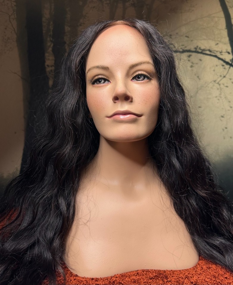 Smiling Female Mannequin Wig Bust w Freckles Natural Vintage 60s Head ...