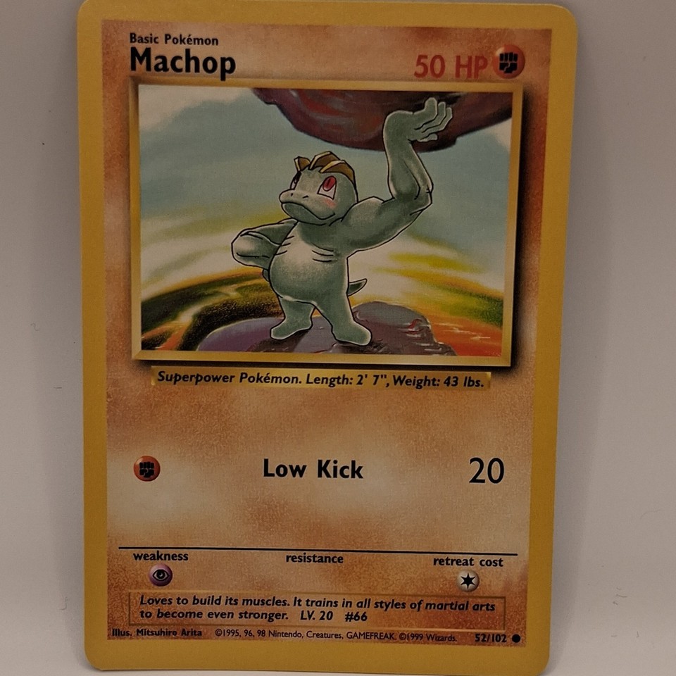 Pokémon Machop Base Set 52/102 Wizards TCG English Vintage 1999 Card | eBay