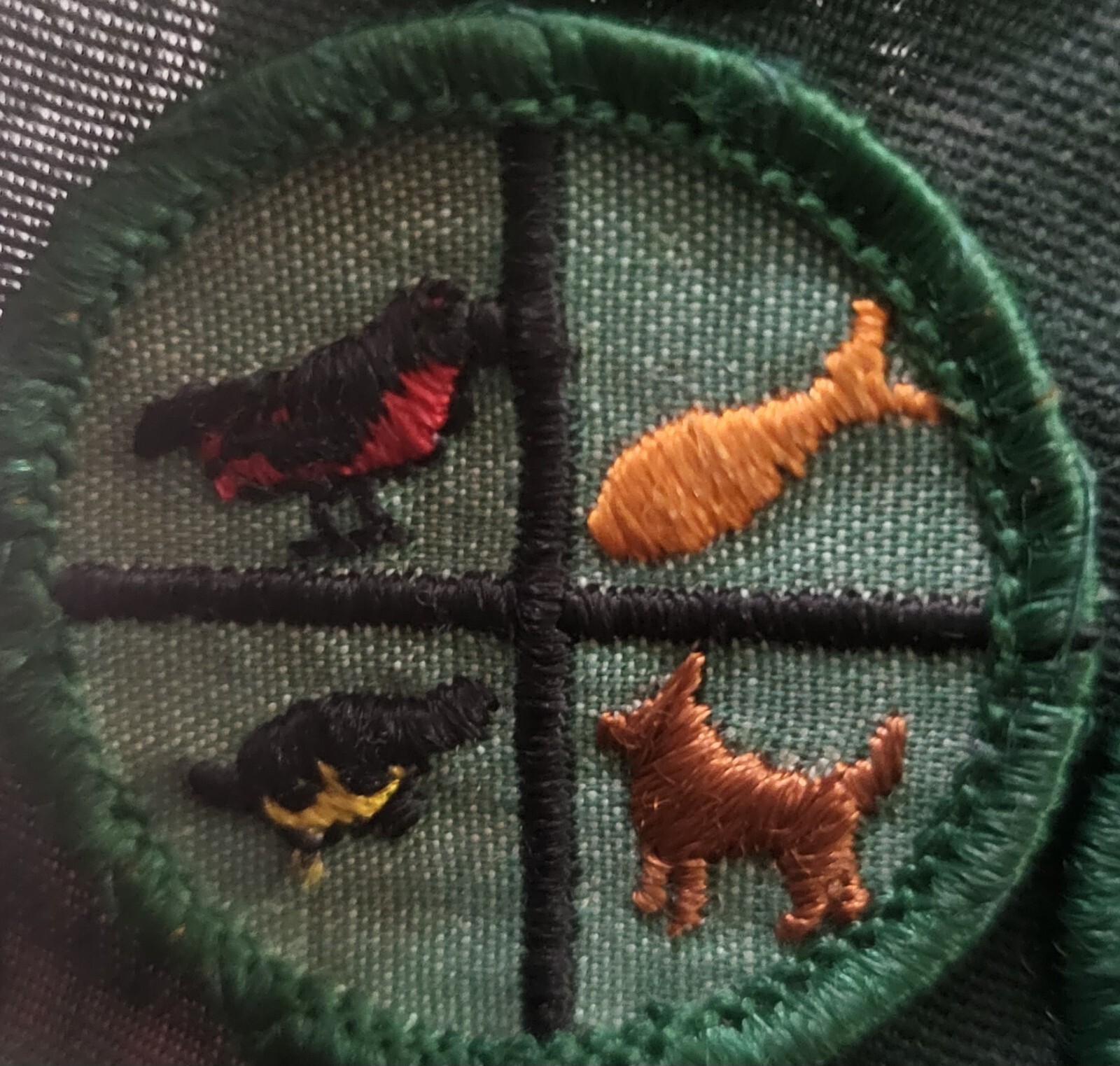 Vintage 1960-1970s Girl Scouts Pets Necklace Bird Dog Fish Turtle Cloth ...