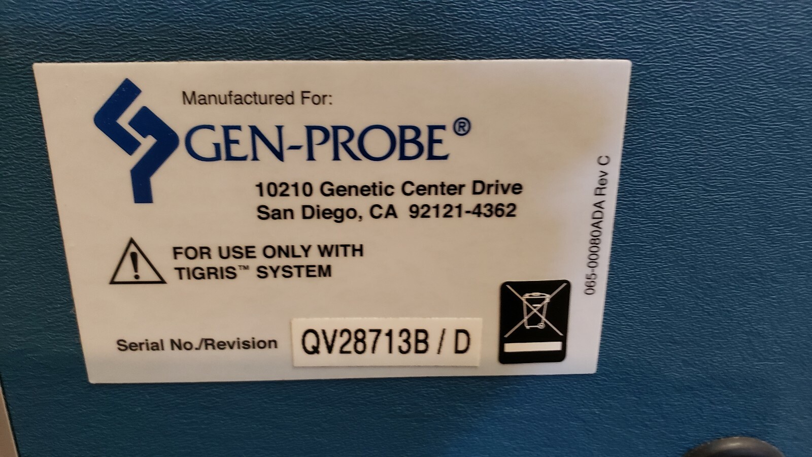 GEN-PROBE for TIGRIS DTC System | eBay