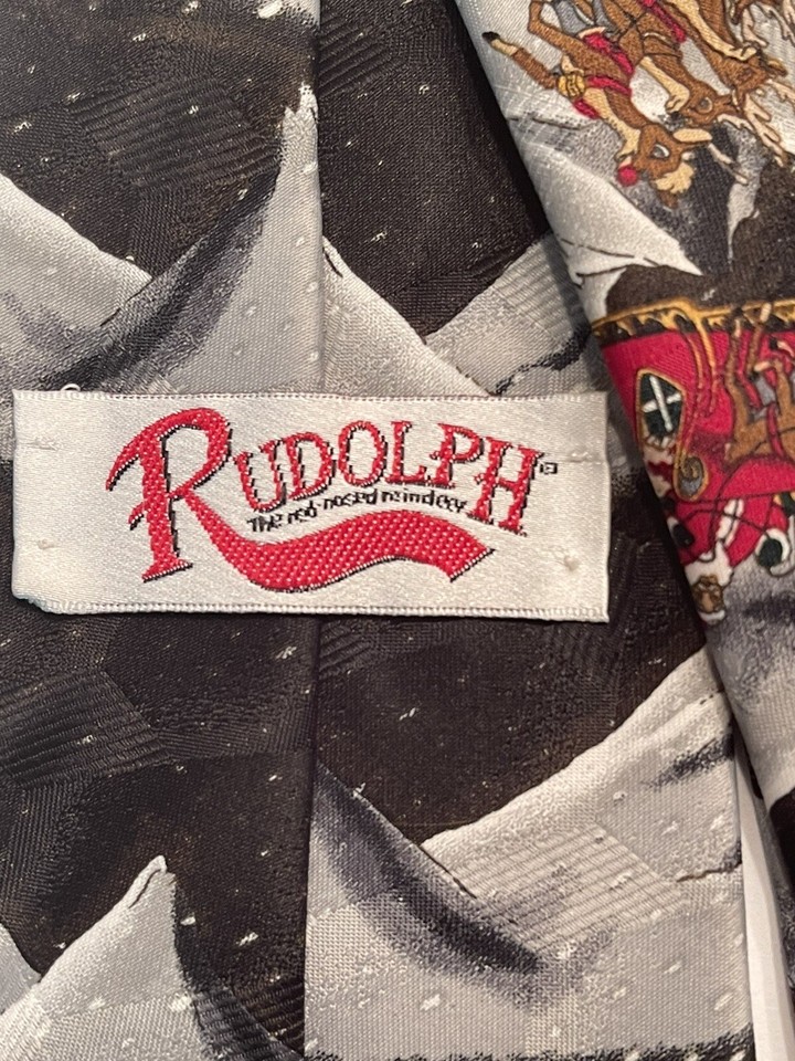 The Rudolph Co Men's Neck Tie Rudolph The Red Nose Reindeer Preowned | eBay