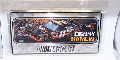 VINTAGE WINCRAFT NASCAR #11 FEDEX EXPRESS DENNY HAMLIN LICENSE PLATE ...