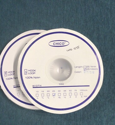 Hook & Loop sticky Chico Brand 25mm Black 25mts each side | eBay