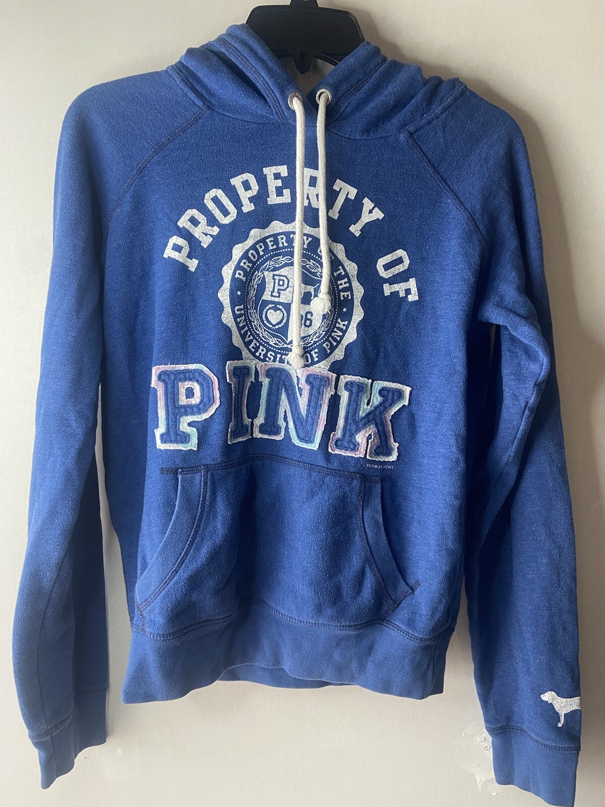 Victorias Secret Pink Royal Blue Hoodie Size Small C… Gem