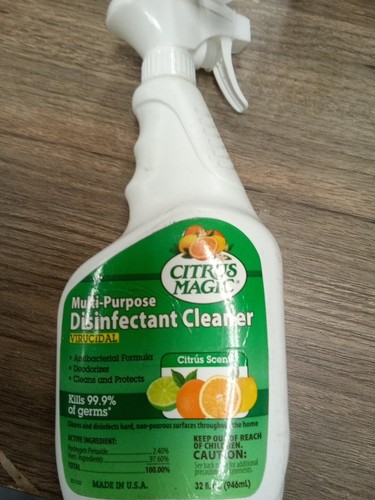 CITRUS MAGIC MULTI-PURPOSE DISINFECTANT 32 OZ TRIGGER SPRAY BOTTLE 665 ...