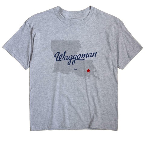 Waggaman Louisiana LA T-Shirt MAP | eBay