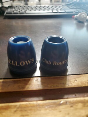 2 OLD VINTAGE "BELLOWS CLUB BOURBON" BOTTLE STOPPER LIQUOR POURER | eBay