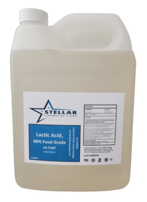 Lactic Acid 88% FCC ~~ 1 Gallon ~~ Stellar Chemical Corp ~~ Food ...