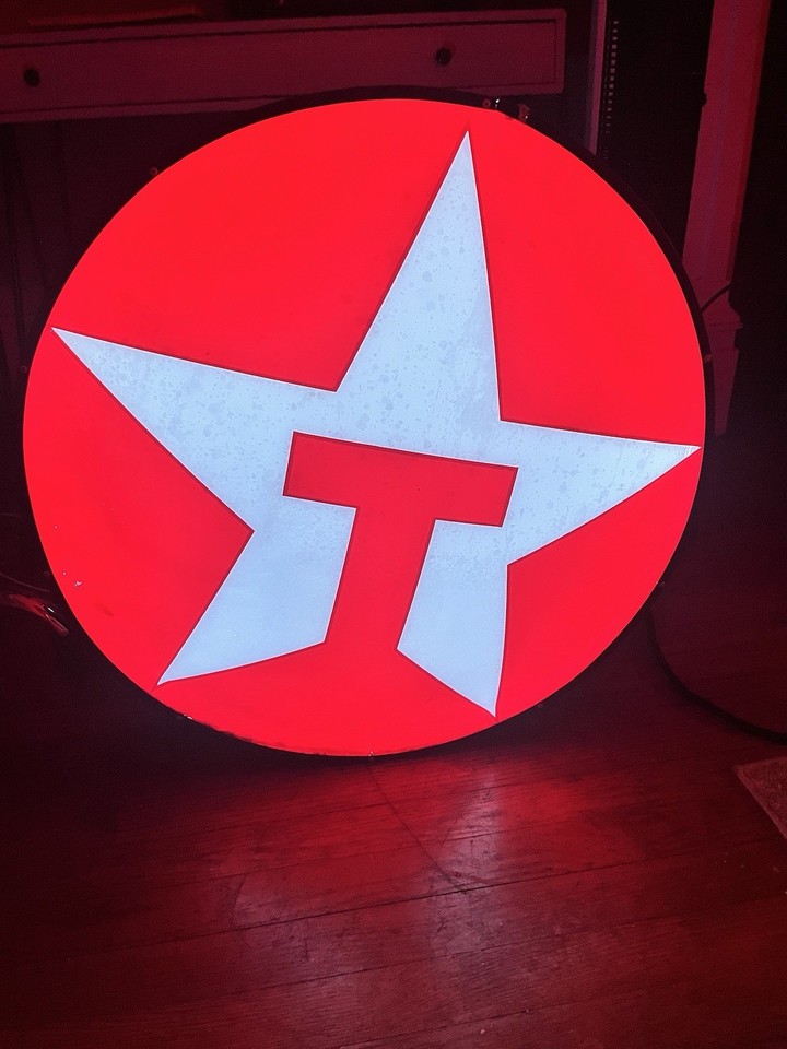 Vintage Original Texaco Lighted Gas Station Sign - Untested -Gasoline ...