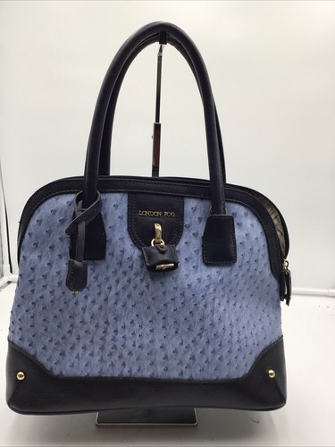 London Fog Top Handle Faux Ostritch Bag (030593) | eBay