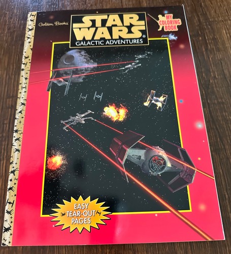 1997 STAR WARS GALACTIC ADVENTURES Golden Books MY COLORING BOOK New ...